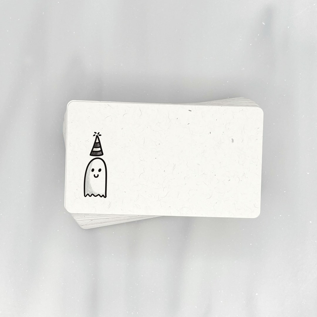 Spooky Cute Ghost - Mini Note Cards (pack of 56) | Premium Textured ...