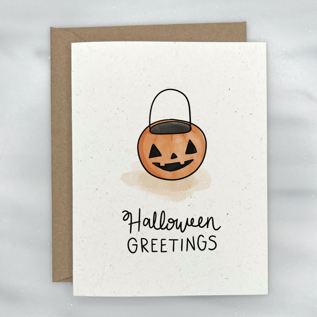 Jack O'lantern Candy Basket - Halloween Greeting Card | Premium ...