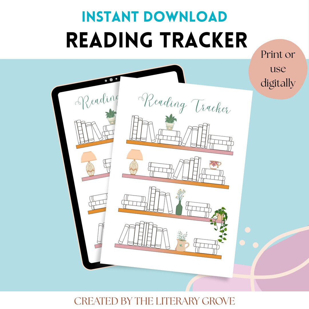 Bookshelf Reading Tracker | Printable Reading Log (digital Download) - Etsy