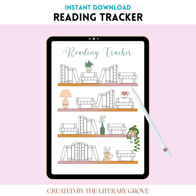 Bookshelf Reading Tracker | Printable Reading Log (digital Download) - Etsy