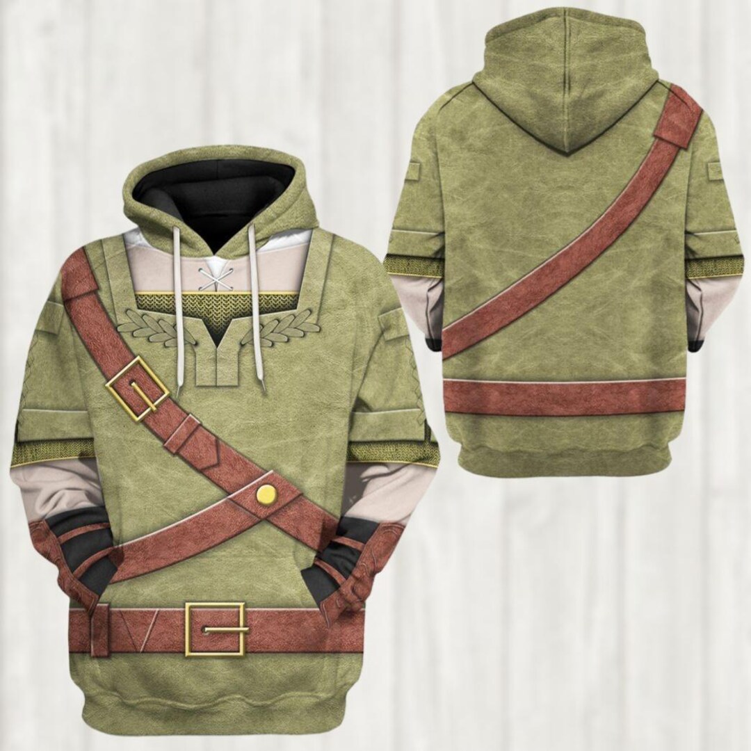 Legend of Zelda Link Cosplay Hoodie, Link Zelda Costume 3D Hoodie ...