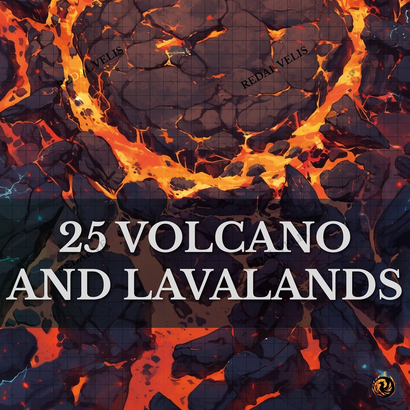 Volcano Battle Maps - Etsy