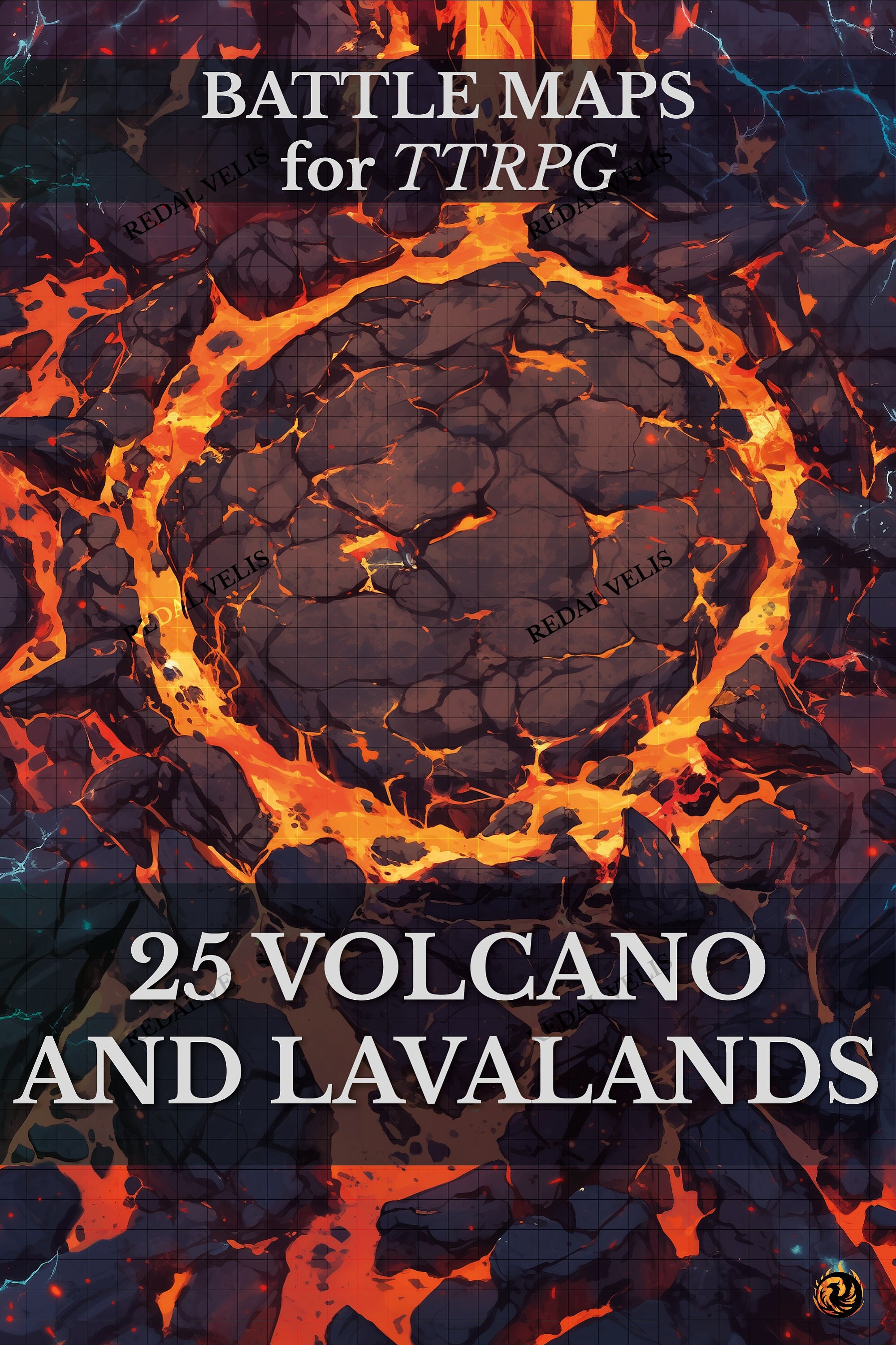 Volcano and Lavalands (x25) - Battle Maps for TTRPG - Etsy