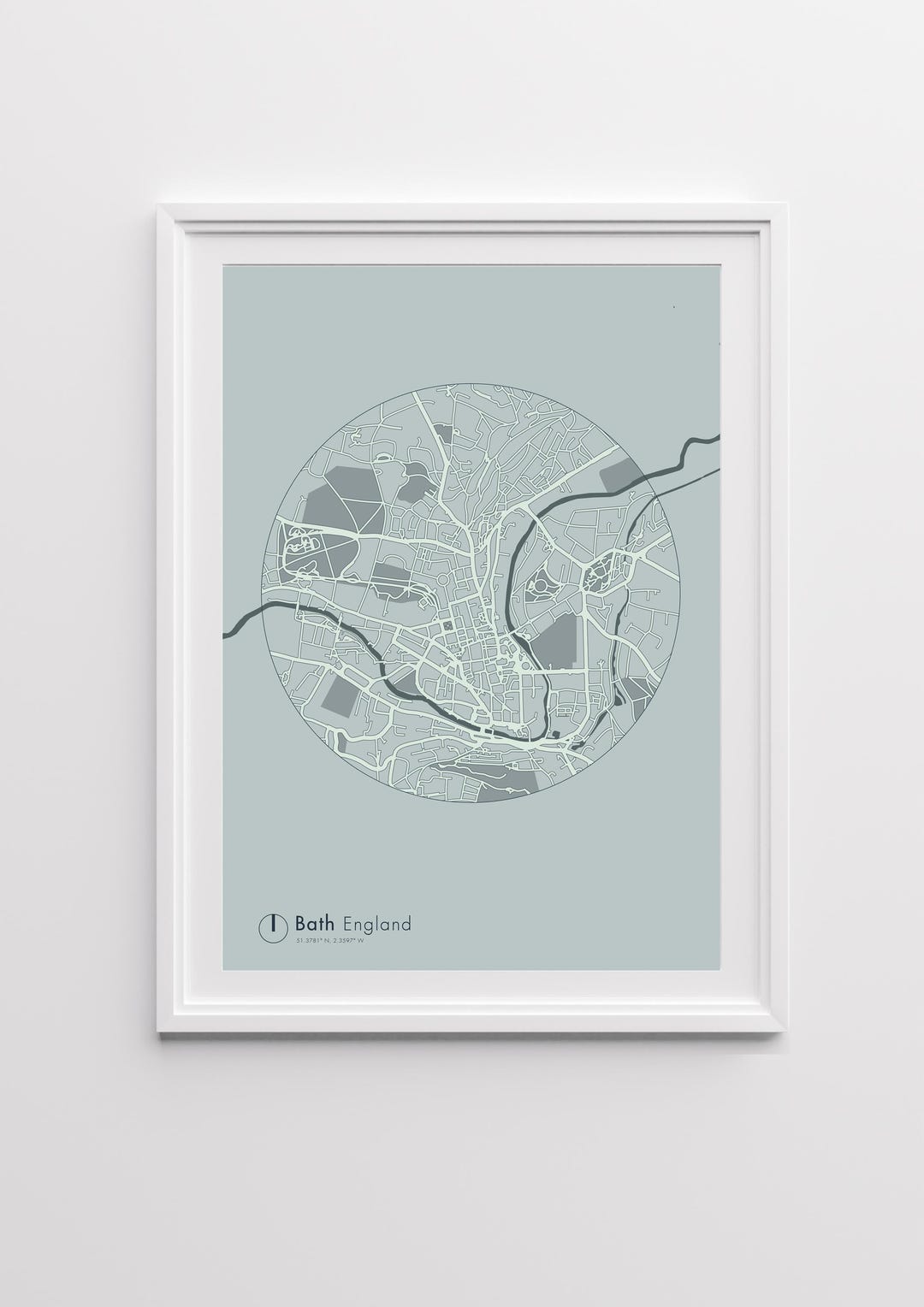 City Street Map Print - Bath - Etsy