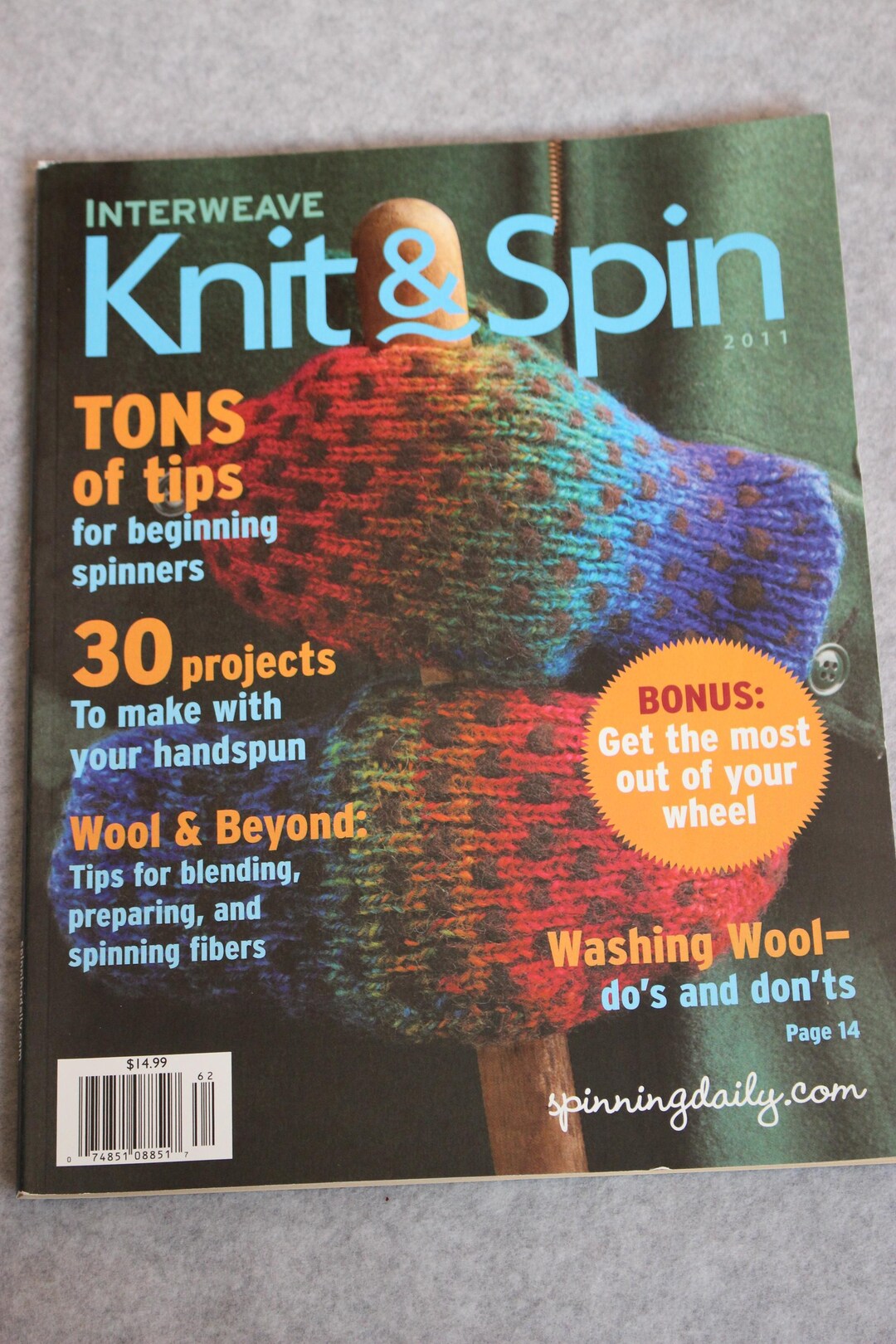 Interweave Knit & Spin Special Issue, Wool Preparation, Spinning Tips, Hand Spun Projects - Etsy