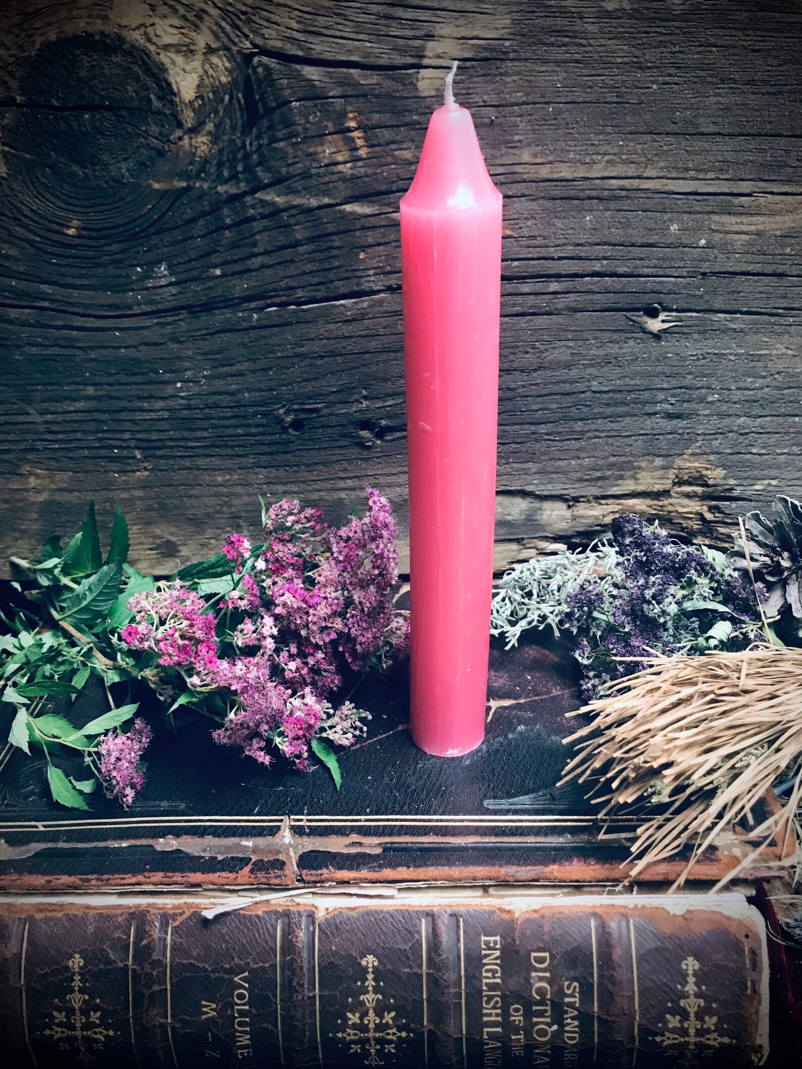 Witch Candle, Love Spell, Large Pink Candle, Pink Spell Candle, Witch ...