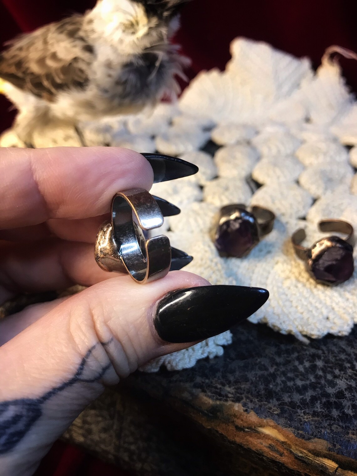 Witch Jewelry Witch Ring Raw Amethyst Ring Electroformed | Etsy