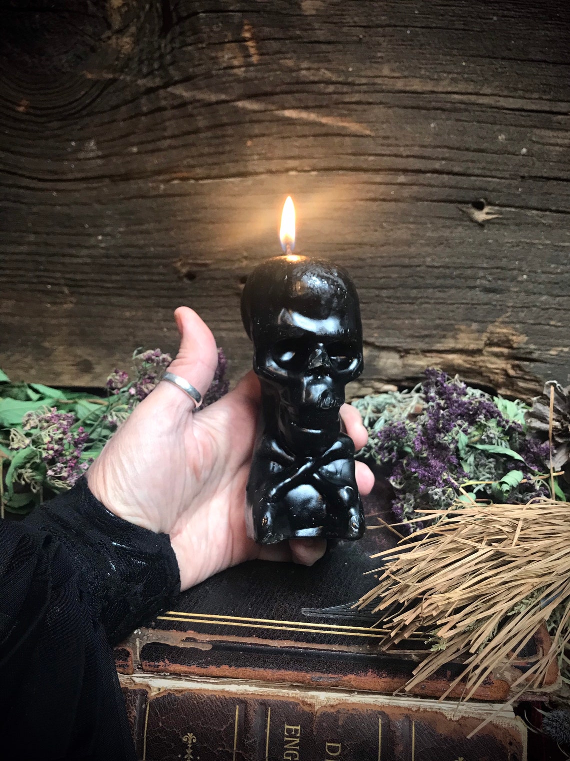 Black Candle Witch Candle Protection Spell Banishing Spell | Etsy