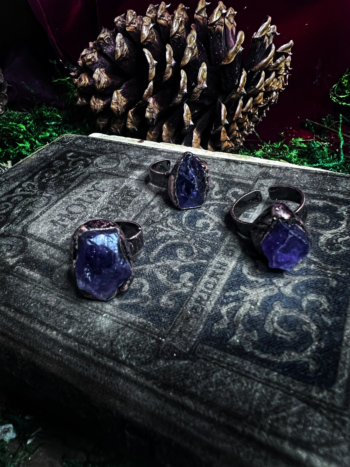 Witch Jewelry Witch Ring Raw Amethyst Ring Electroformed - Etsy