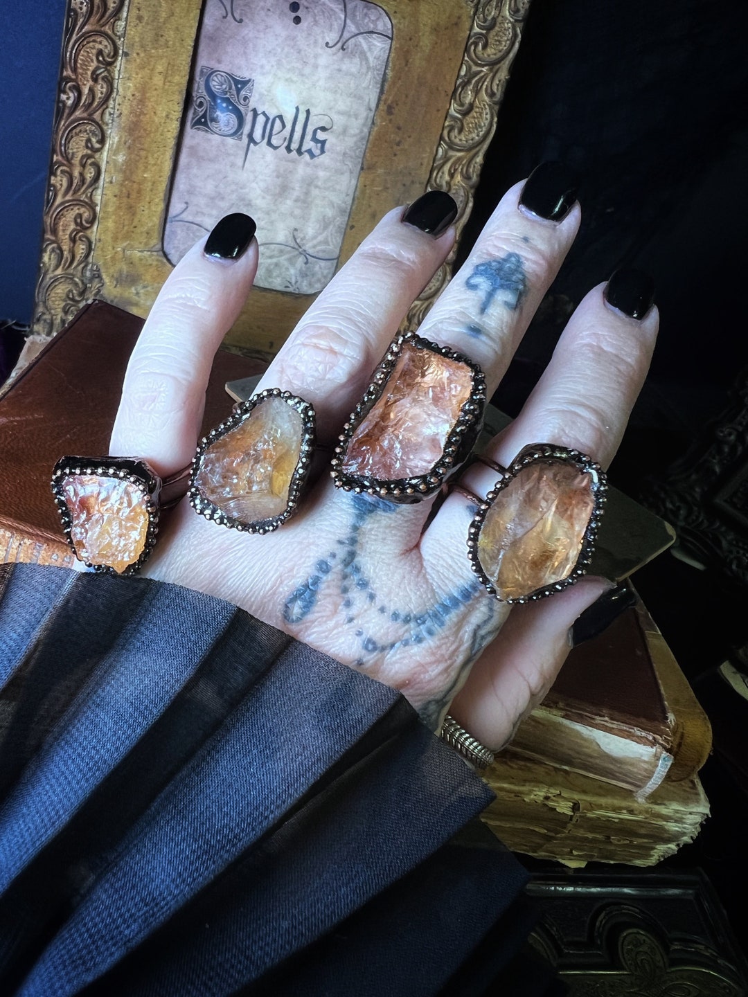 The Burning Embers Ring - Etsy