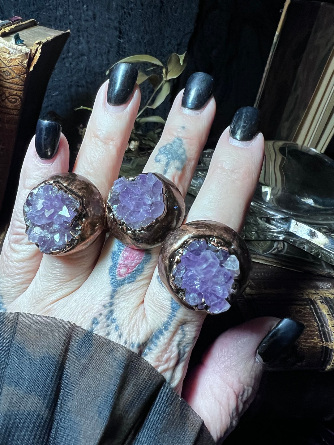 The Crystal Cauldron, Amethyst Ring - Etsy