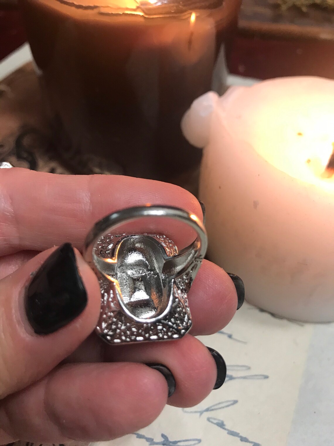 Witch Jewelry Victorian Ring Goth Ring Marcasite Style | Etsy