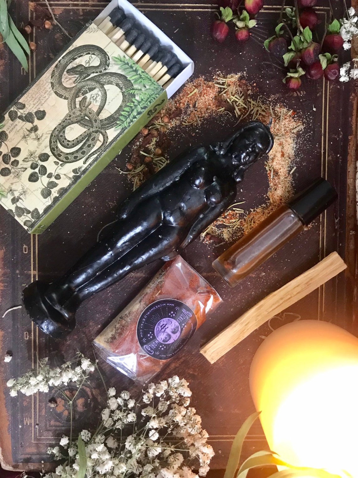 Black Spell Candle Spell Box Banishing Spell Witch Box | Etsy