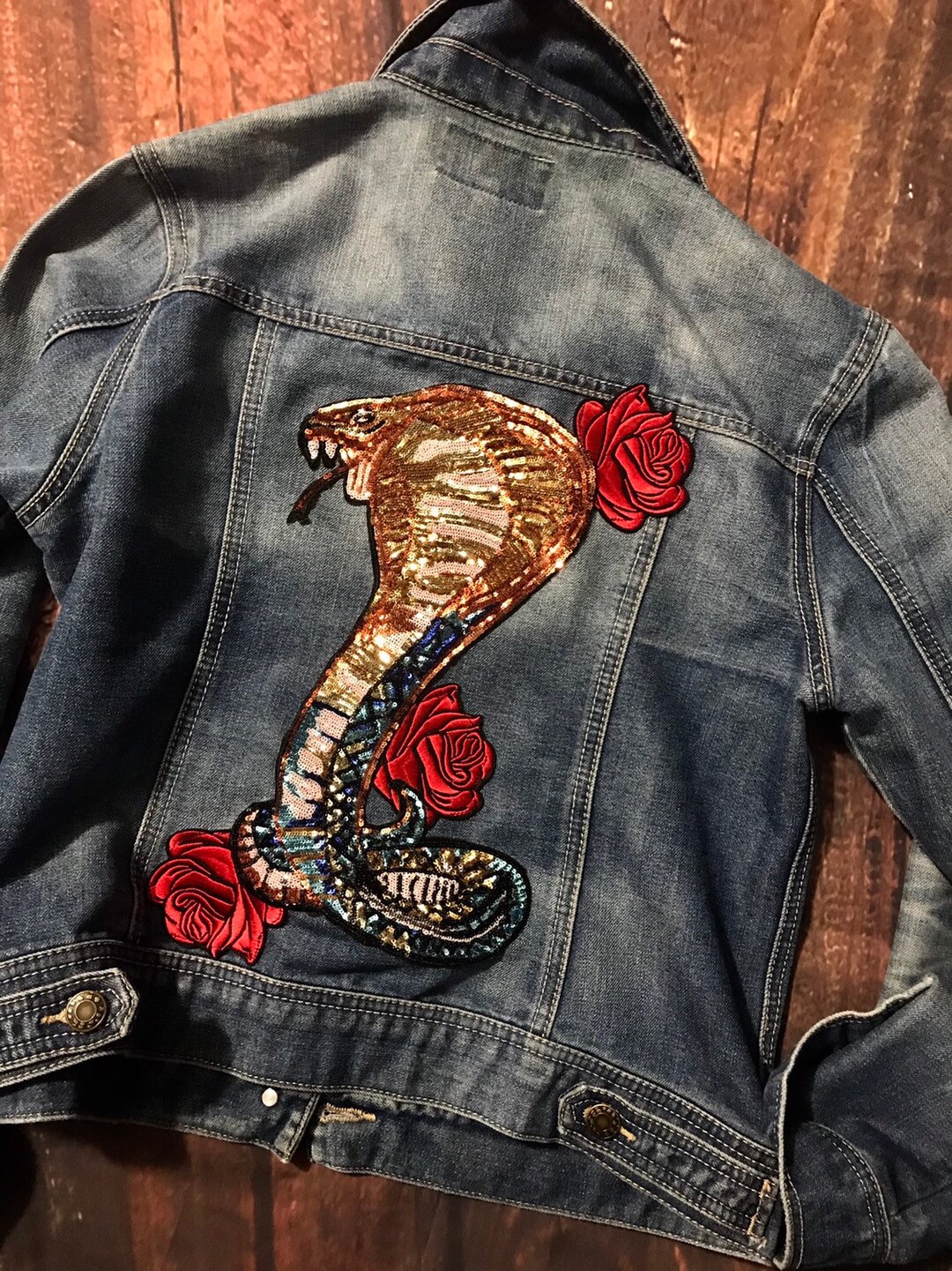 Denim Patch Jacket, Jean Jacket, Patch Jacket, Denim Jacket With Custom ...