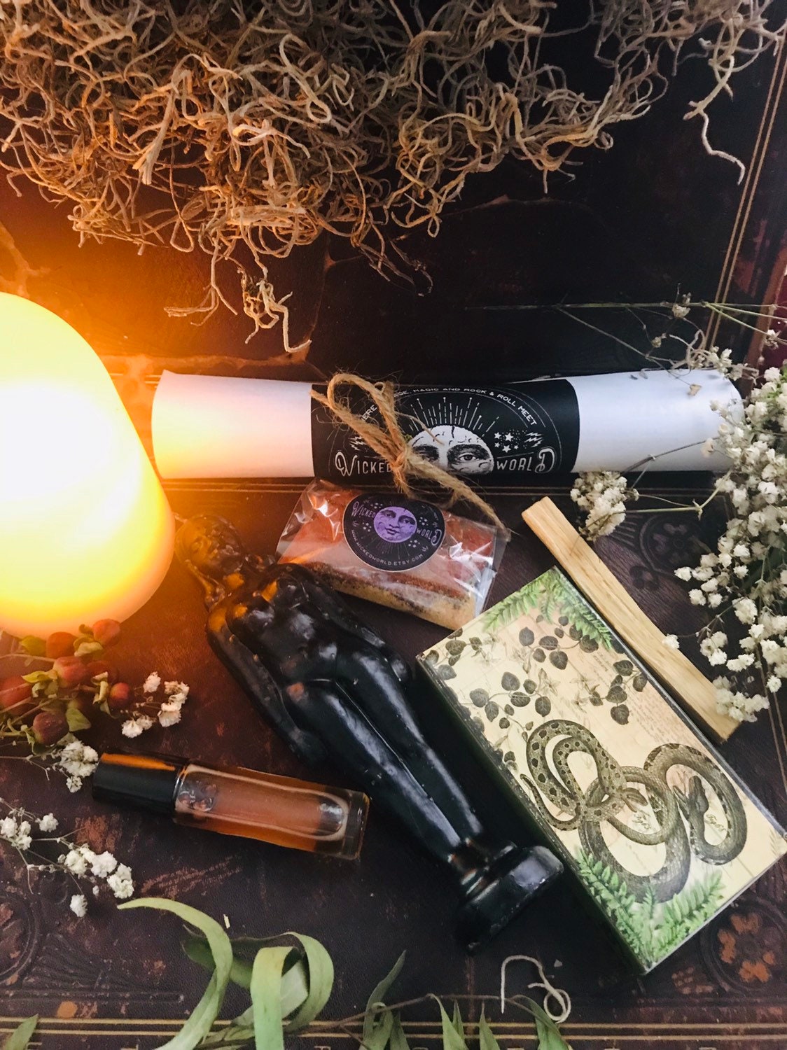 Black Spell Candle Spell Box Banishing Spell Witch Box | Etsy