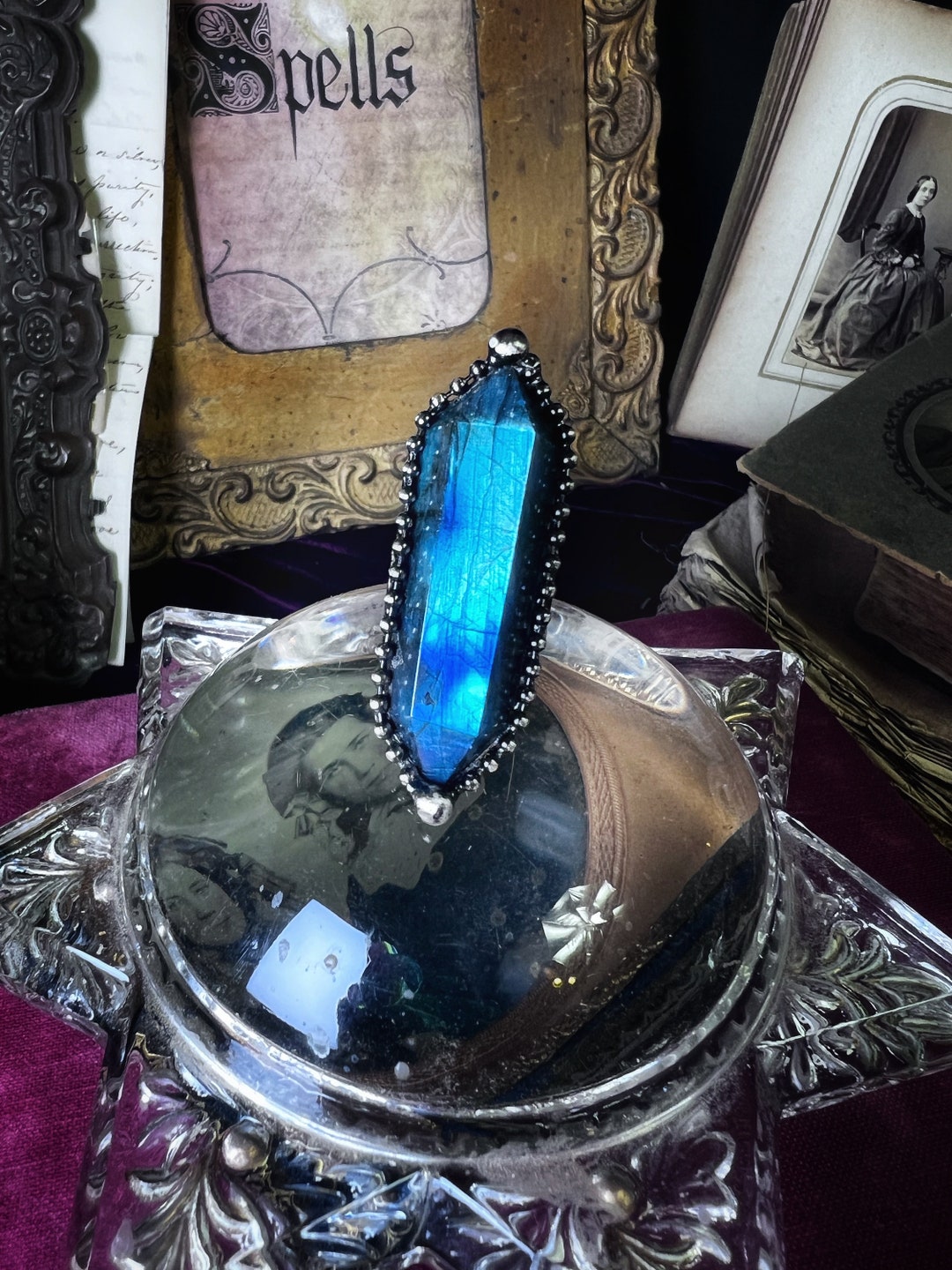 The dark Shadows Ring, Style 1 Witchjewelry, Witch Ring, Labradorite ...