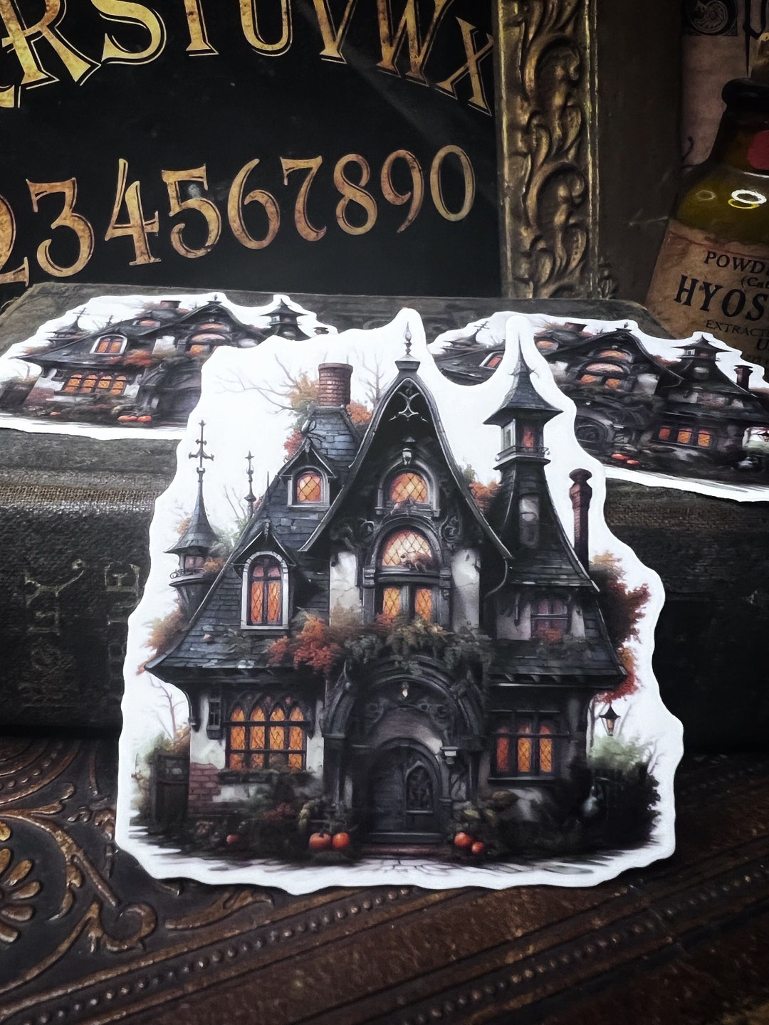Vinyl Haunted House Decal Die Cut, Waterproof, 2.5” - Etsy