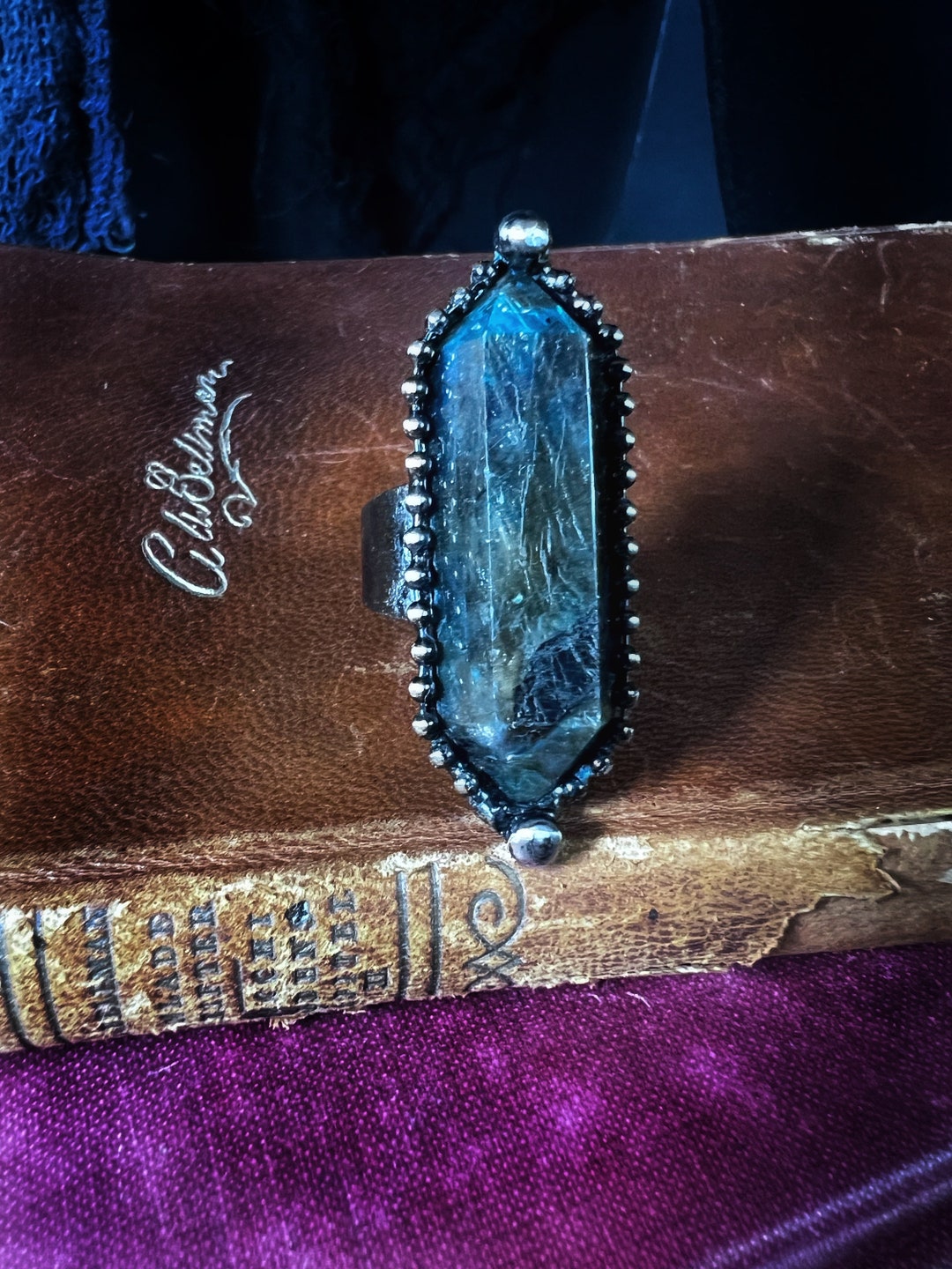 The “dark Shadows Ring”, Style 1, Witchjewelry, Witch Ring, Labradorite ...