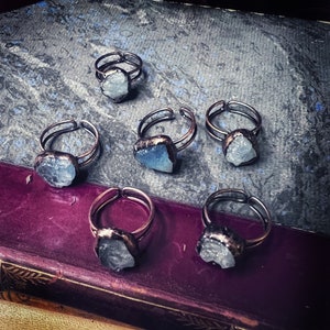 The hocus Pocus Ring , Small Raw Aquamarine Ring - Etsy