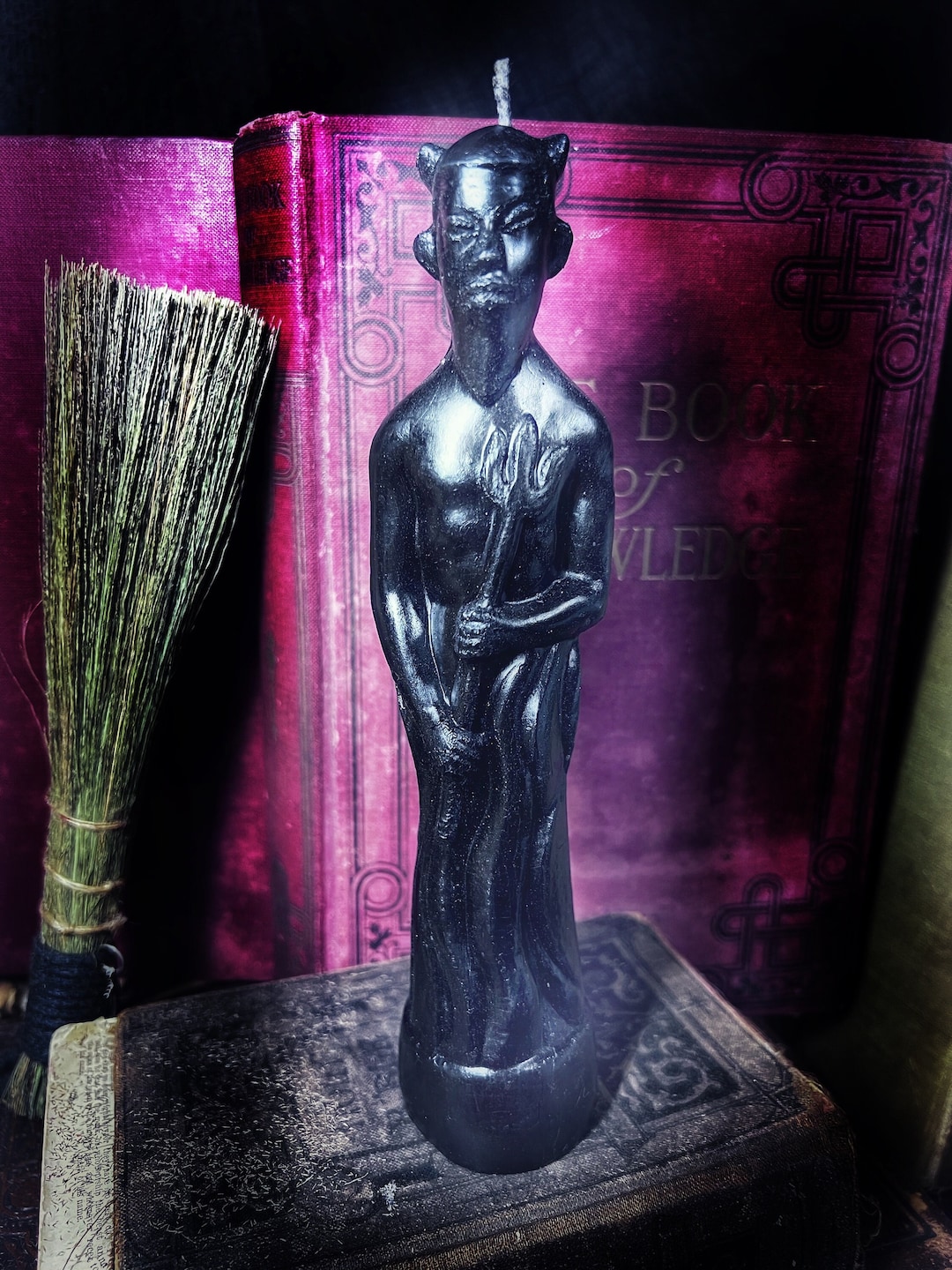 Black Devil Candle, Witchcraft, Altar Candle, Black Candle - Etsy