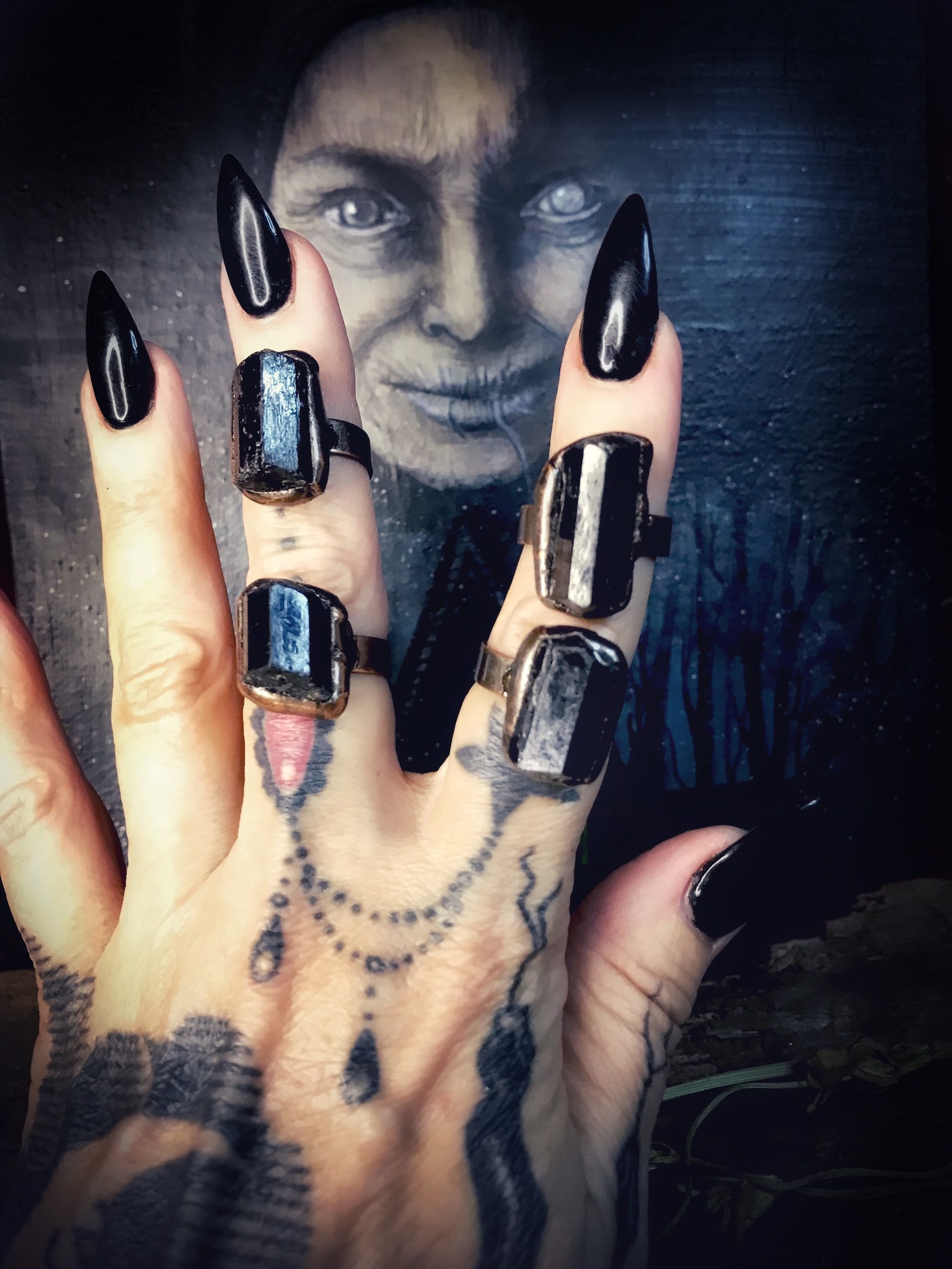 Witch Jewelry Witch Ring Raw Black Tourmaline Ring - Etsy