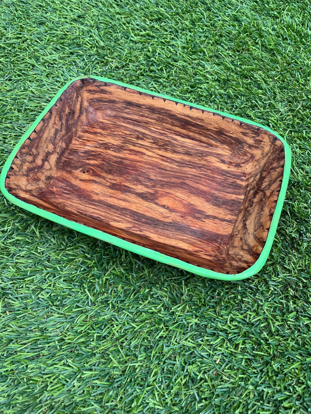 Wooden Plate, Hand Carved Square Plate, Dish. One of a Kind Hand Made ...