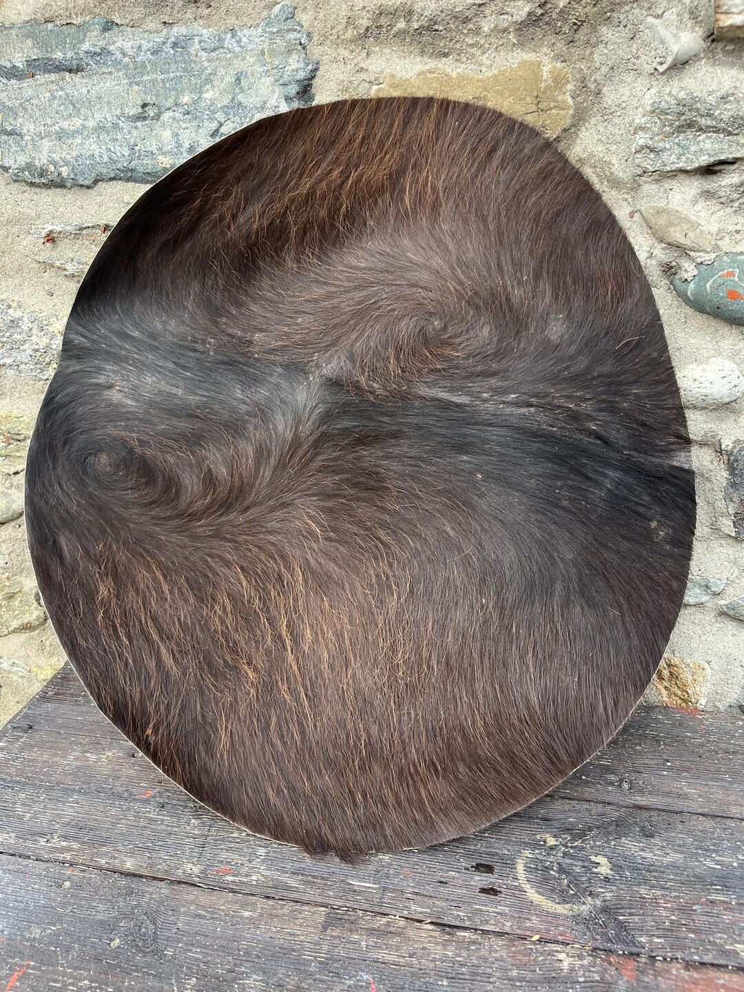 Thick Buffalo Skin With Hair30 Inch 76cm 1,mm for Mega Drum. Pow Wow ...