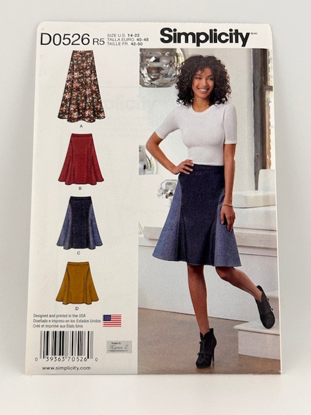 Simplicity D0526 Skirt Sewing Pattern (UNCUT & UNFOLDED) - Etsy