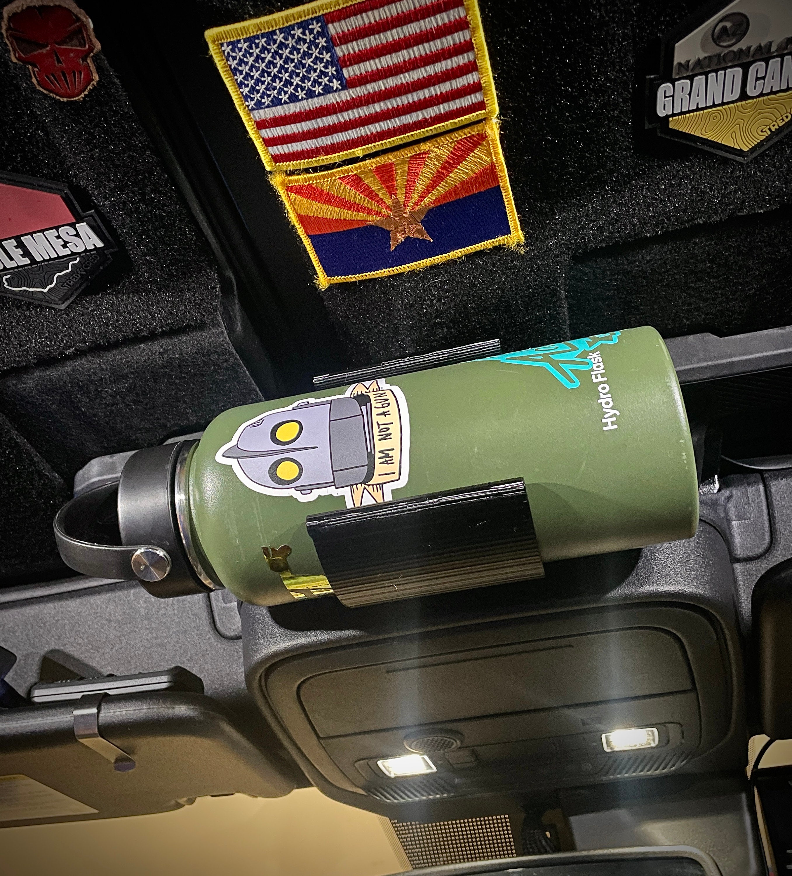 Ford Bronco Water Bottle Holder Overhead Console Clip Hydrohanger - Etsy