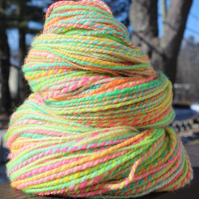 Neon Yellow Yarn - Etsy