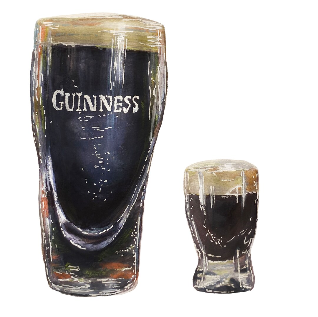Guinness and Baby Guinness Art Print - Etsy UK