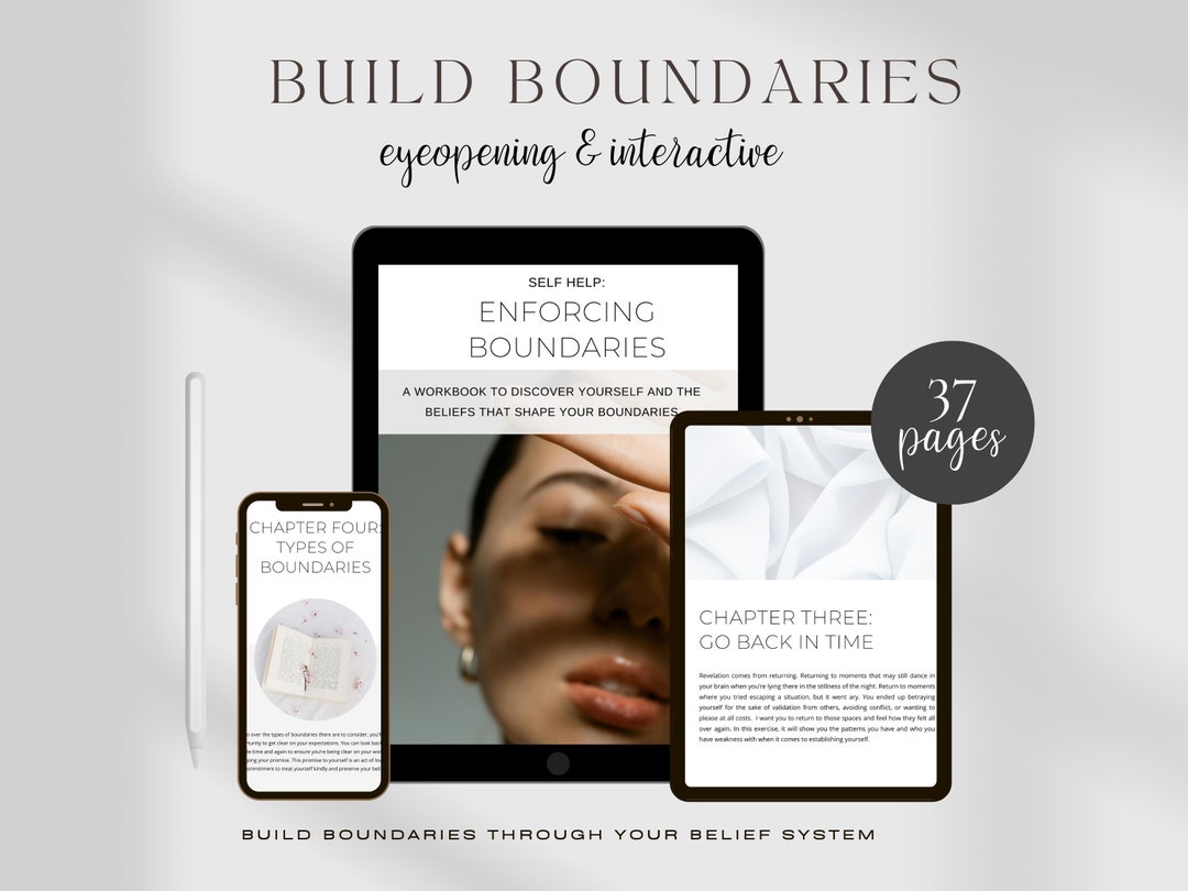Build Boundaries, Boundaries Workbook, Self-help E-book, Reflect on ...