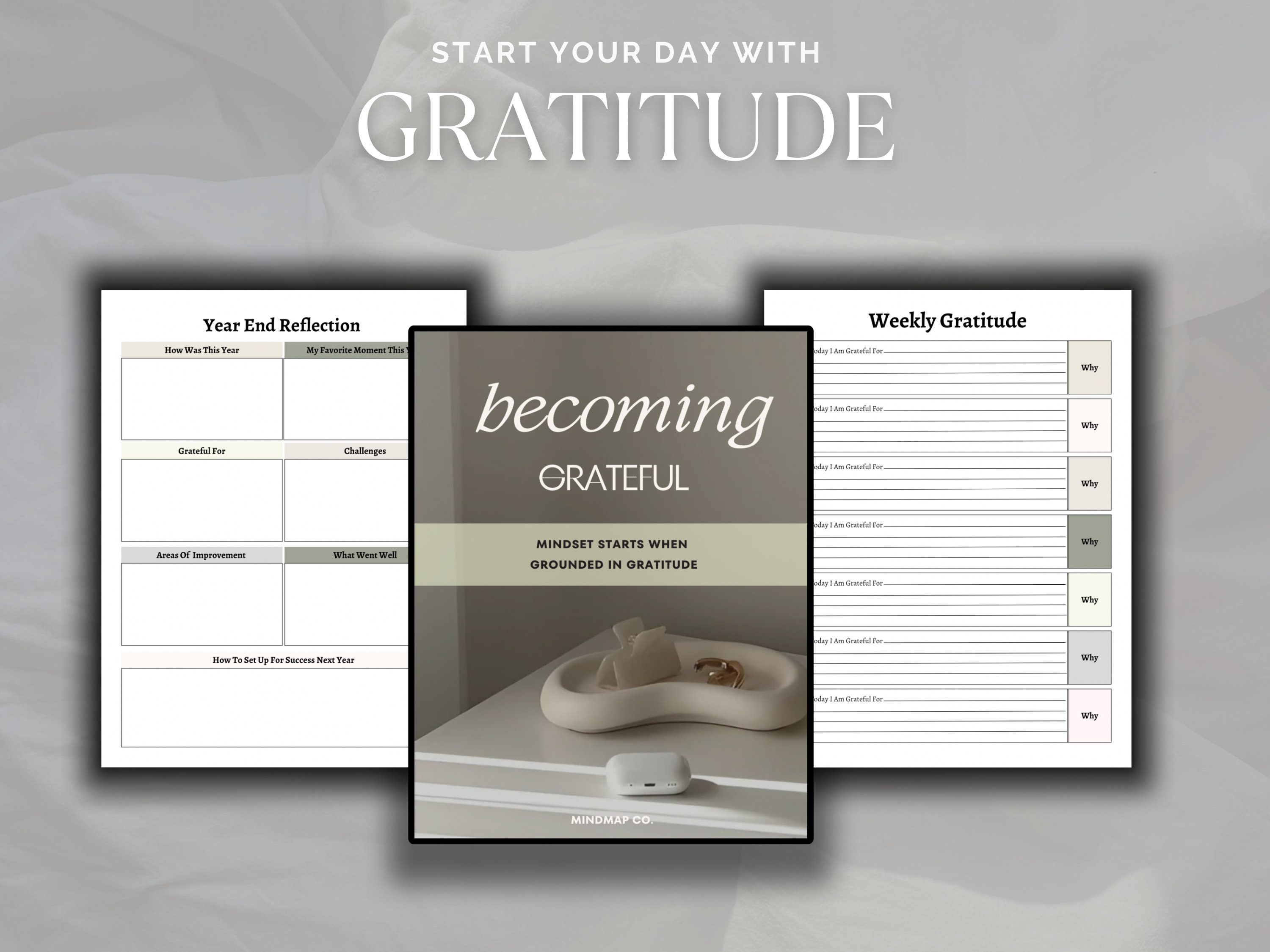 Gratitude Journal, Gratitude Tracker, Monthly Gratitude, Daily, 7- Day ...