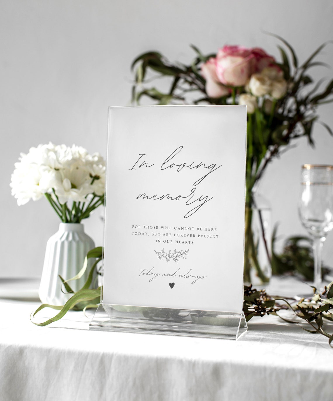 In Loving Memory Sign, Printable in Loving Memory Sign for Wedding ...