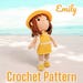 PDF Crochet Pattern Amigurumi Doll emily - Etsy