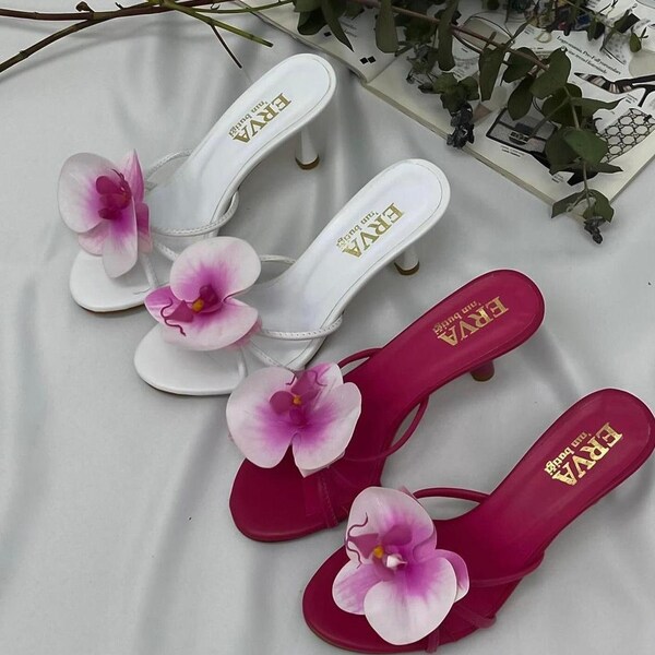 Floral Block Heels - Etsy