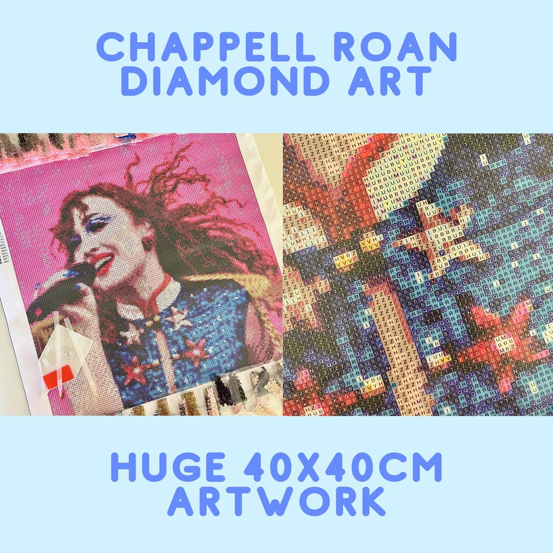 Chappell Roan Diamond Art Painting Kit 40x40cm Tour Merchandise Artwork ...