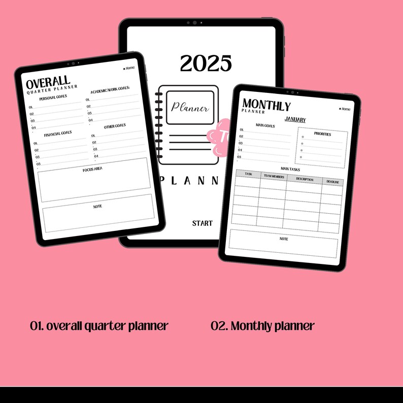 2025 Planner Undated for Goodnotes 448 Pages - Etsy