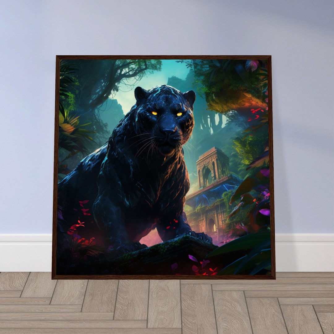 Puma - Welcome to the Jungle - Wooden Frame Wall Art - Etsy