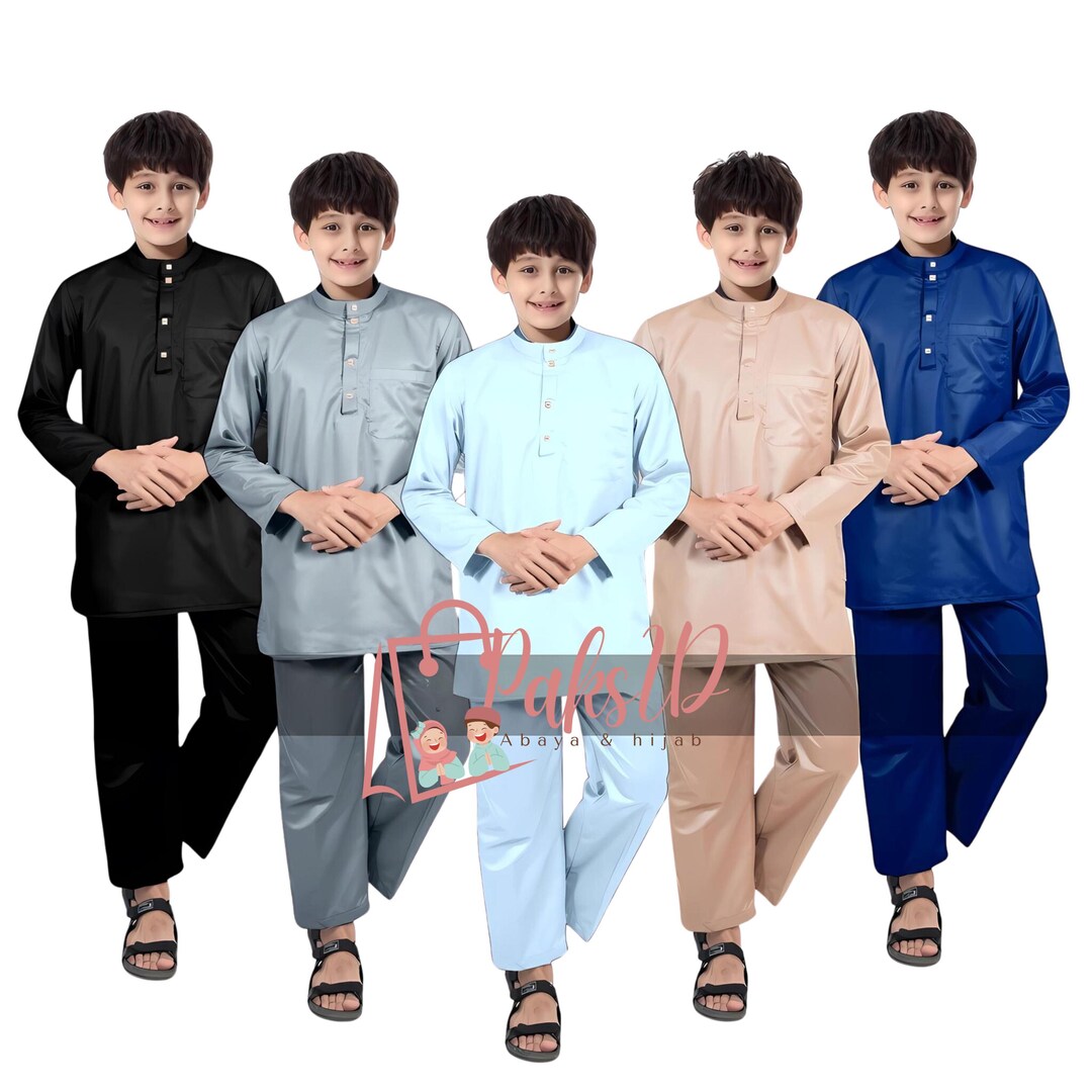 Haramain Long Sleeved Kids Muslim Suit, Baby Boy Muslim Robes, Islamic ...