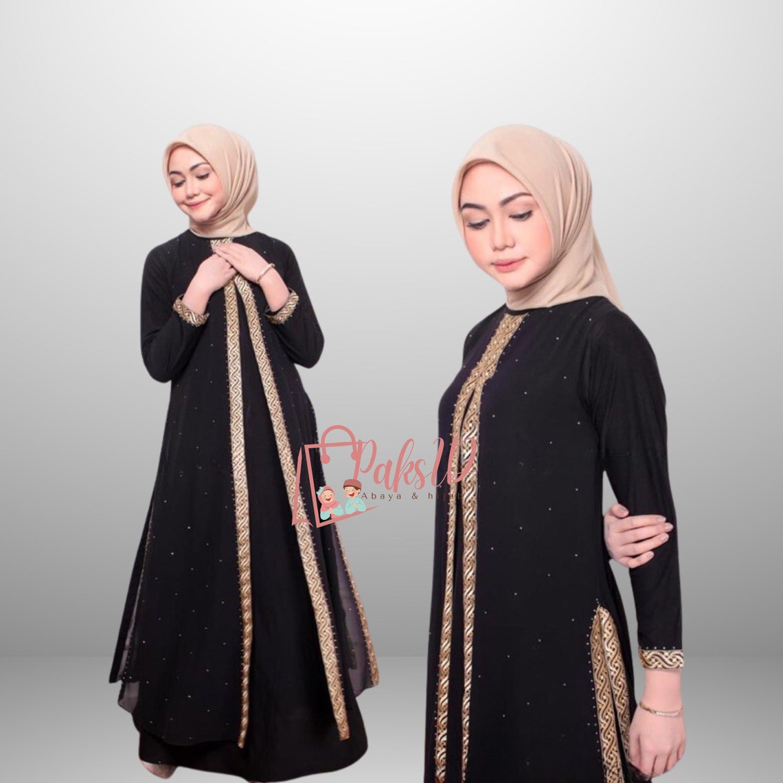 Abaya Couples Mother and Kids Abaya Dubai Turky Lace Maxy , Islamic ...