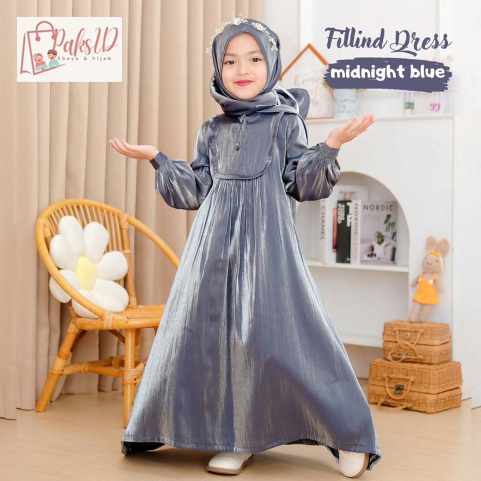 Abaya Fillind Shimmer Premium, Baby Girl Abaya Muslim Dress, Islamic ...