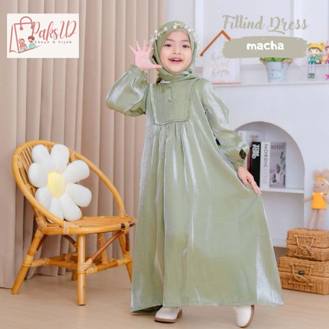Abaya Fillind Shimmer Premium, Baby Girl Abaya Muslim Dress, Islamic ...