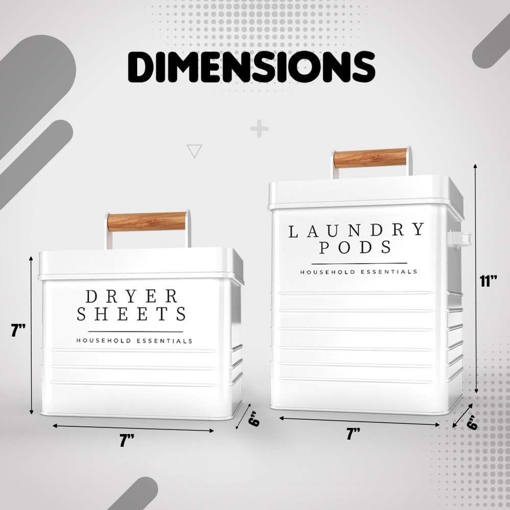 Laundry Room Storage Containers: Pods, Scent Boosters, Dryer Sheets - 3 ...