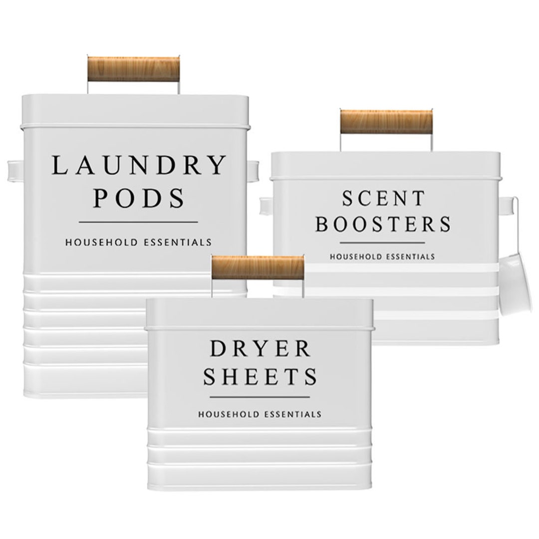 Laundry Room Storage Containers: Pods, Scent Boosters, Dryer Sheets - 3 ...