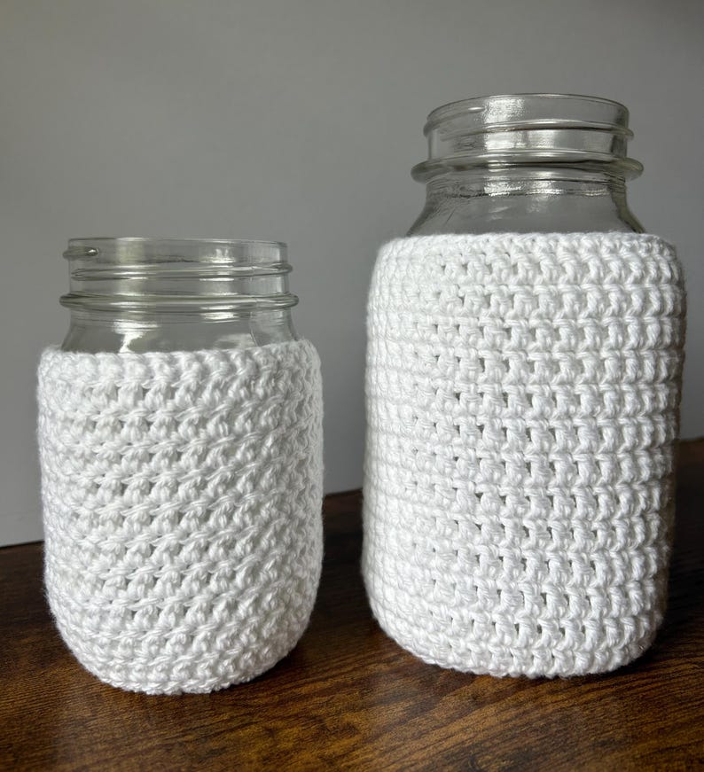 Cozie, Hugie, Mason Jar Sleeve, Drinkware, Crocheted, Handmade, Gifts ...