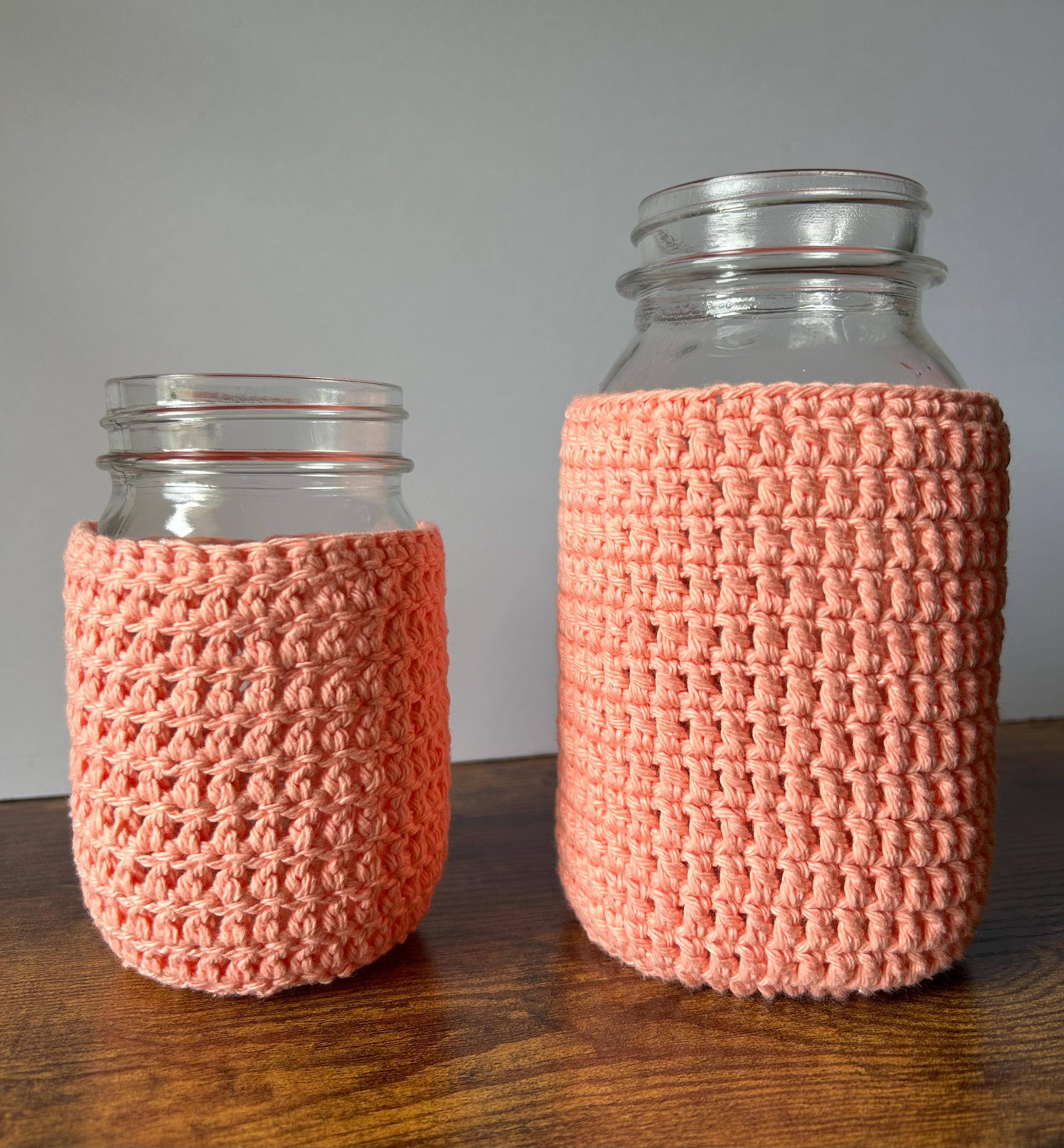 Cozie, Hugie, Mason Jar Sleeve, Drinkware, Crocheted, Handmade, Gifts ...