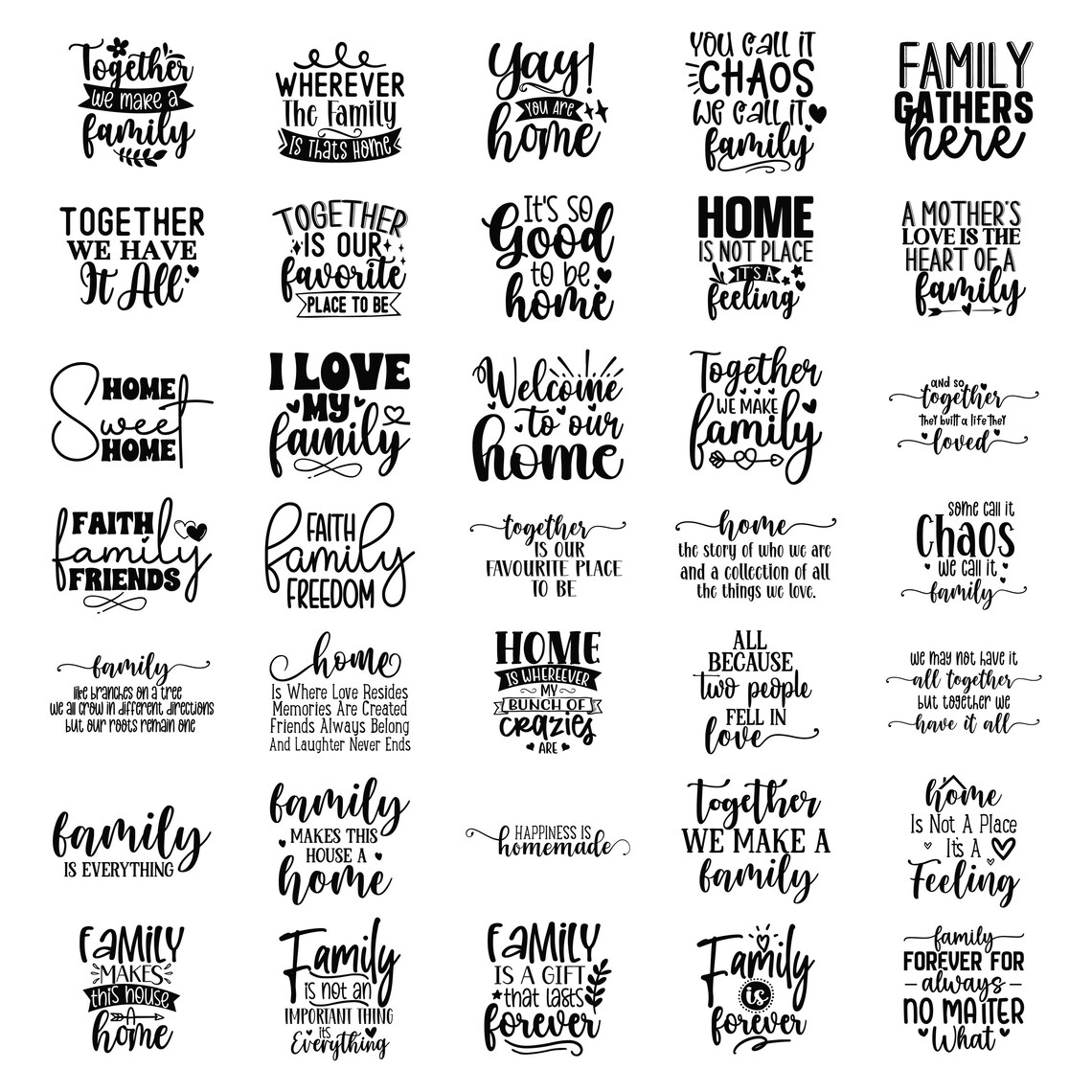 Cute Family Svg Bundles, Home Sign Svg, Family Quotes Svg Bundles ...