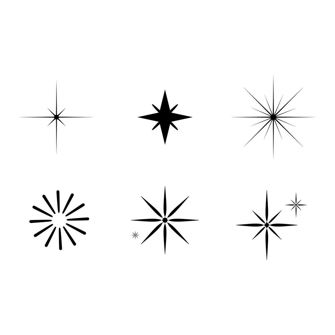 Star Svg Bundles, Glowing Star Png Bundles, Star Clipart, Star Svg ...