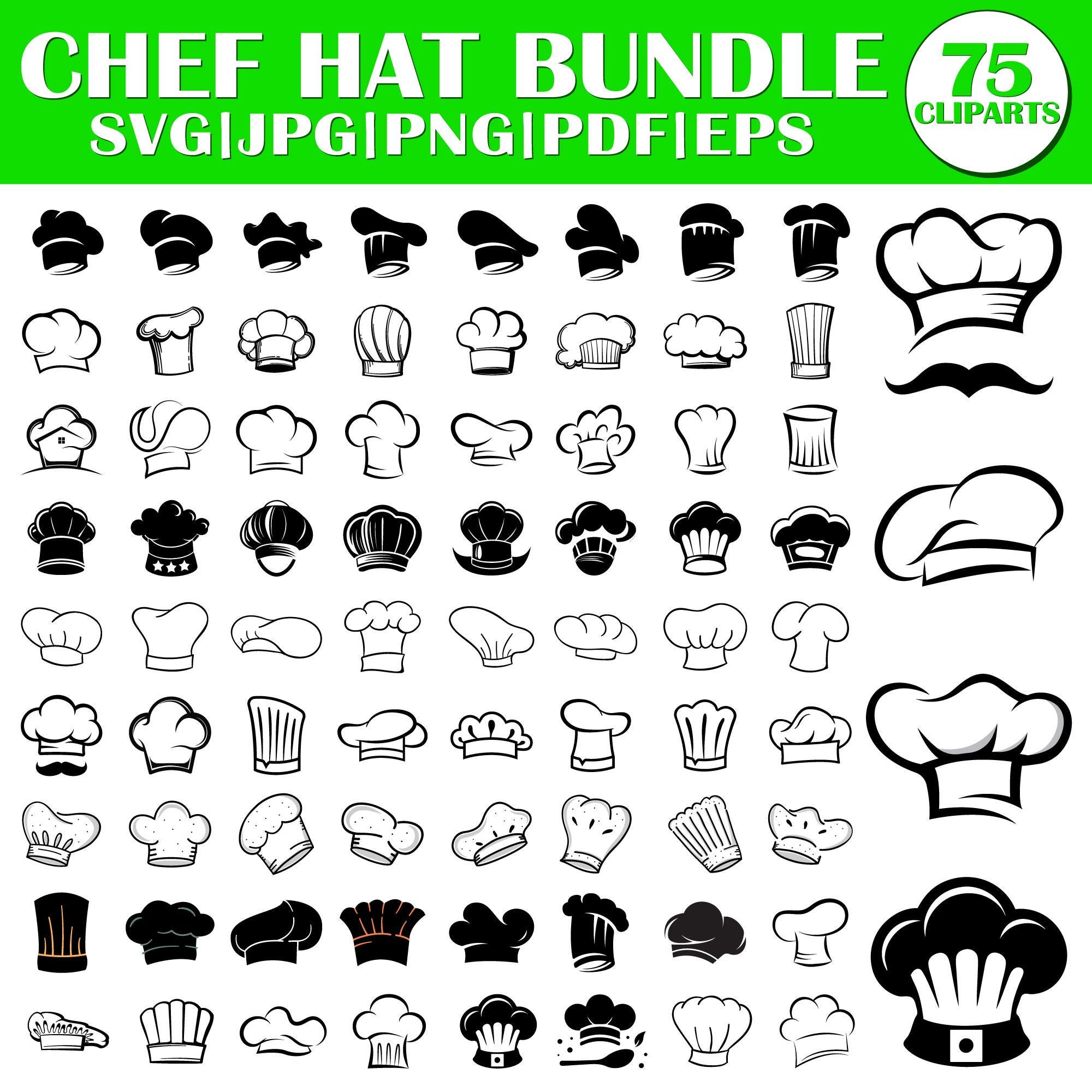 Chef Hat T Shirts SVG, Chef Hat Clipart, Kitchen Chef Svg, Cook Hat Svg ...